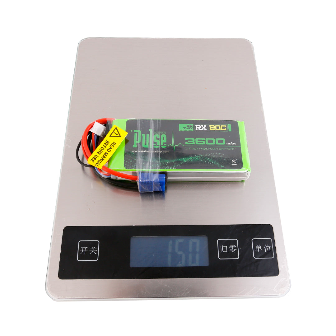 PULSE 2S 3600mAh 20C 7.4V RX Lipo Battery– PAU USA