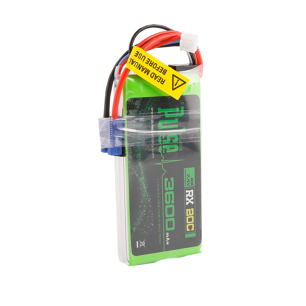 PULSE 2S 3600mAh 20C 7.4V RX Lipo Battery– PAU USA